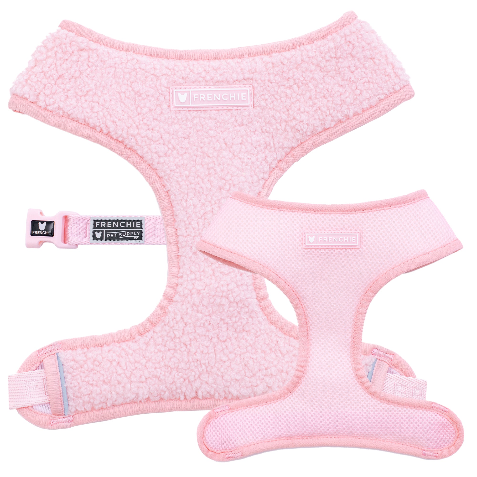 Frenchie Duo Reversible Harness - Teddy Pink – Frenchie Bulldog