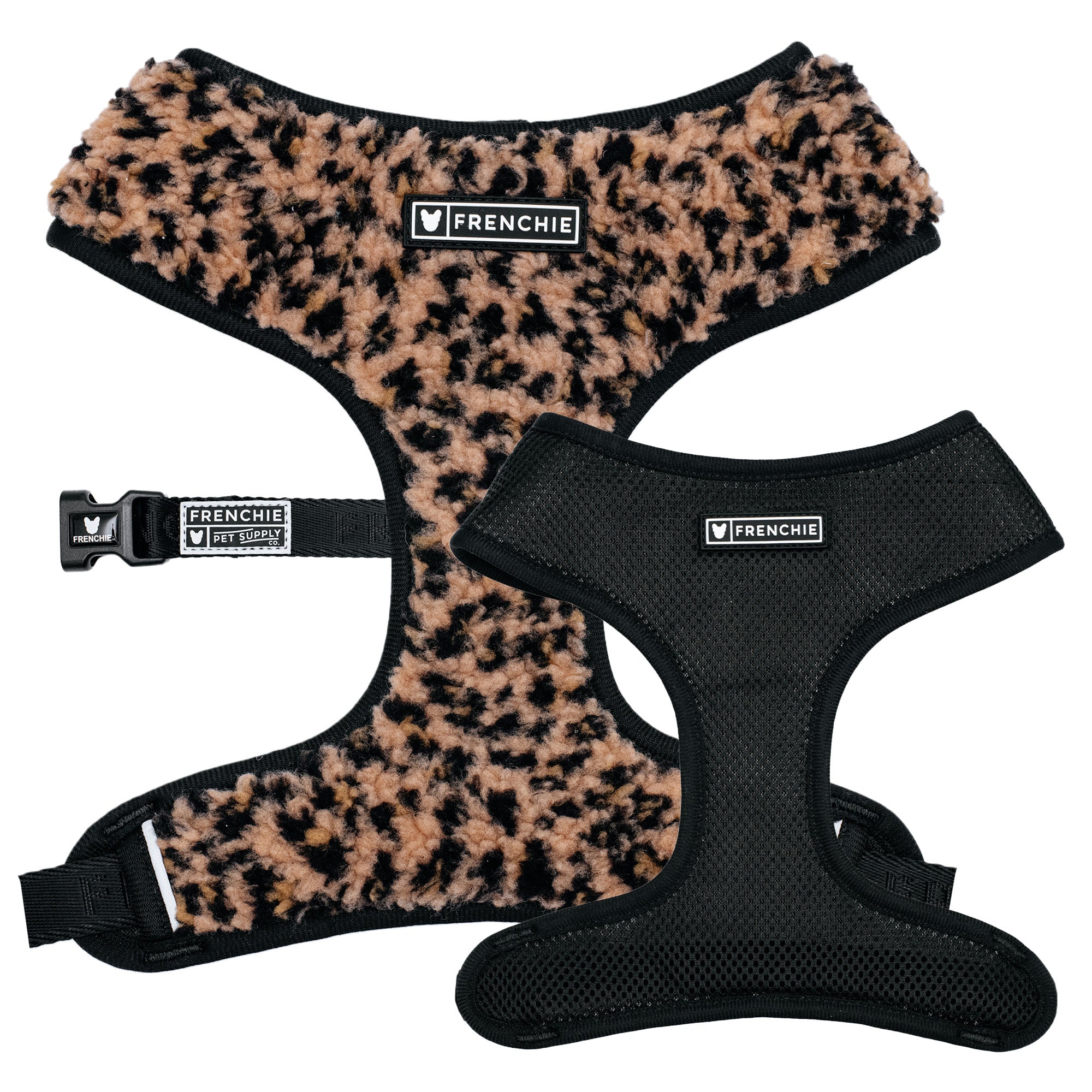 Frenchie Duo Reversible Harness - Teddy Leopard – Frenchie Bulldog