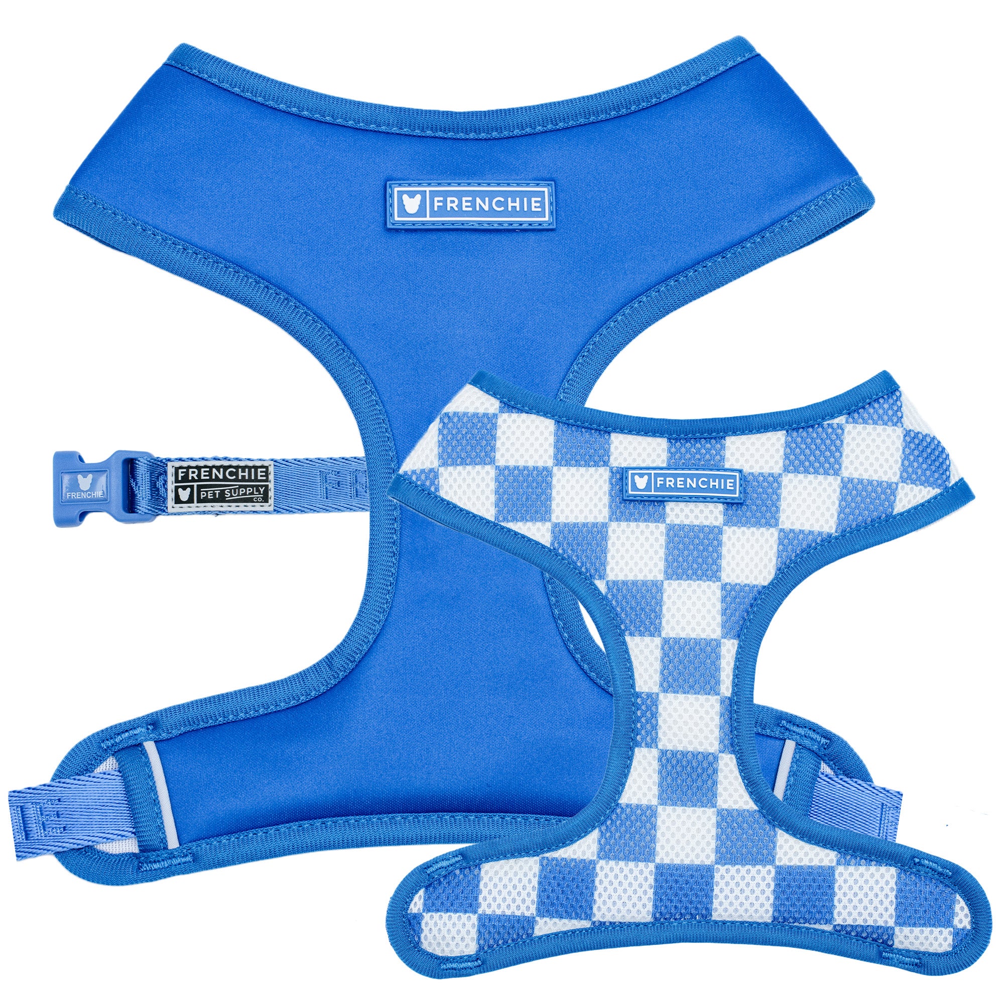 Frenchie Duo Reversible Harness - Solid Royal Blue – Frenchie Bulldog